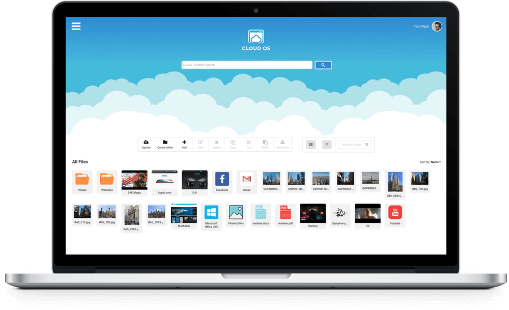 Cloud OS - Cloud Storage And Start Page